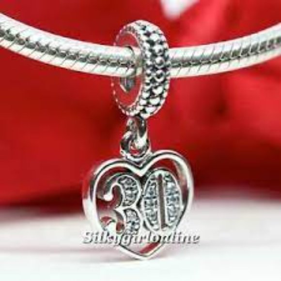 Pandora | Jewelry | Pandora 3 Years Of Love Charm 79287cz | Poshmark
